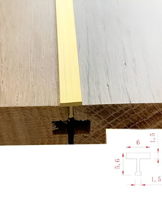 T Shaped Brass Transition Strips