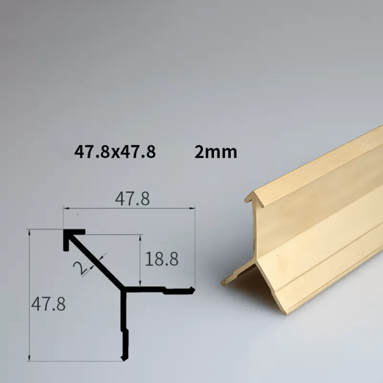 Natural Solid Antique Brass Tile Trim 1.2mm | DDP Support