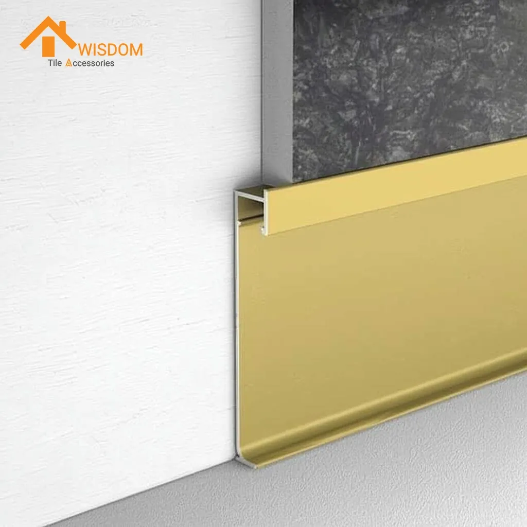 Black Aluminum Skirting Frame for Floor Applications 1.2mm Thickness